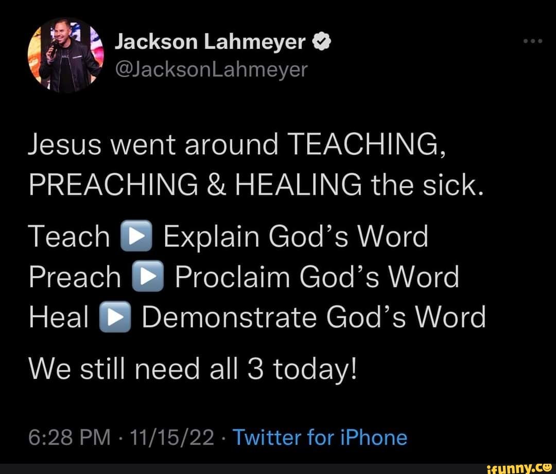 @JacksonLahmeyer Jackson Lahmeyer @ Jesus went around TEACHING ...