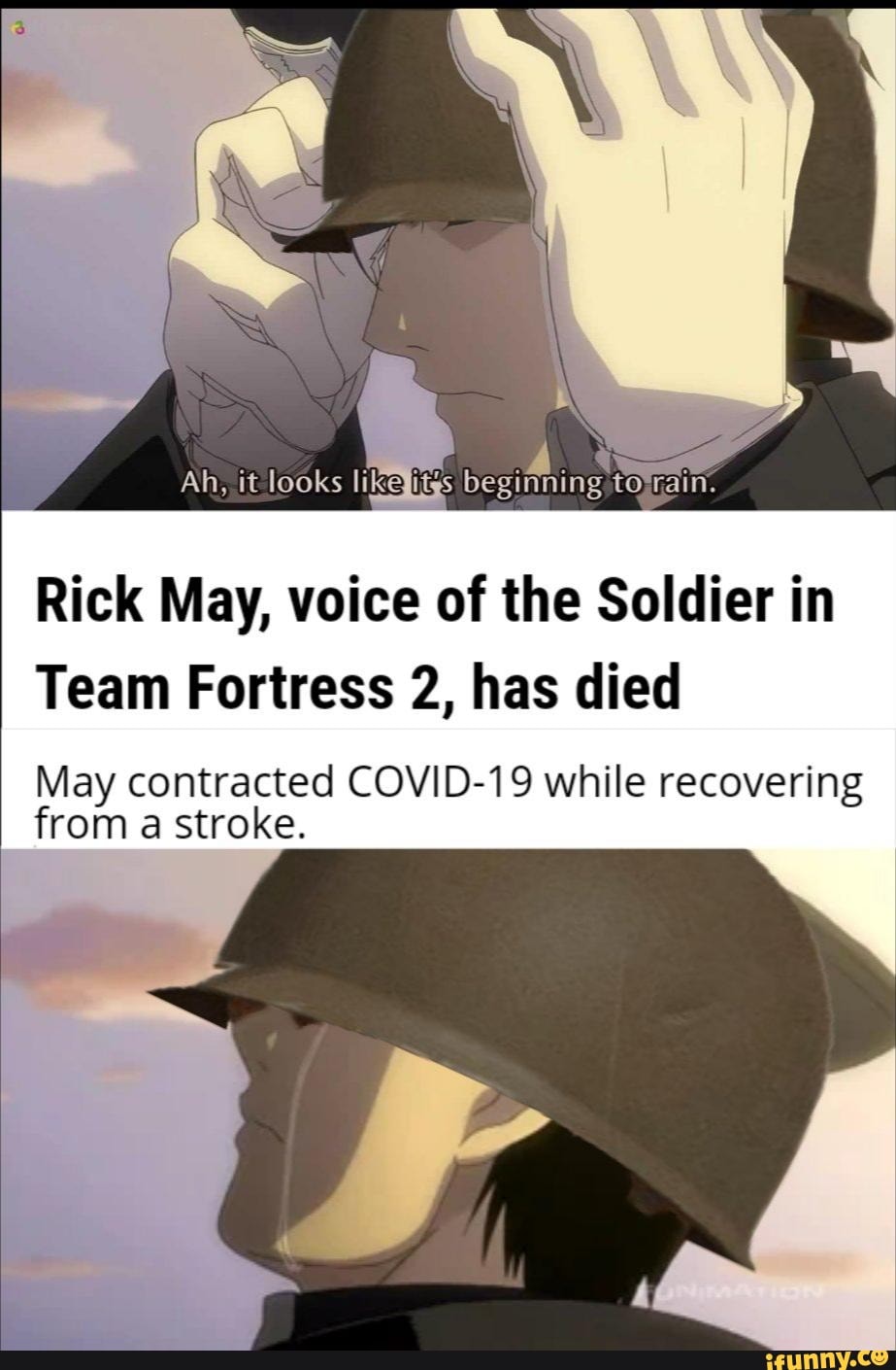 Rick May, voice of the Soldier in Team Fortress 2, has died May ...