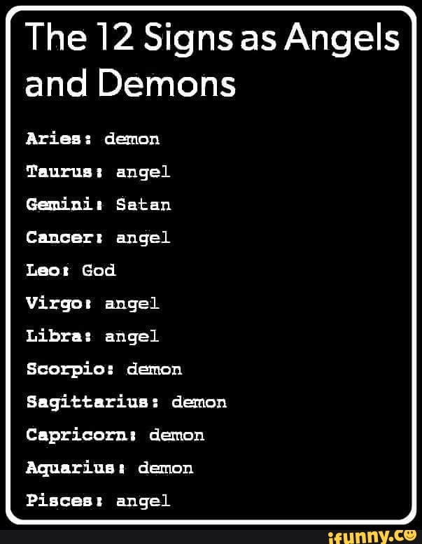 The zodiac signs as angels and demons 60 photos - Youhoroscope.com