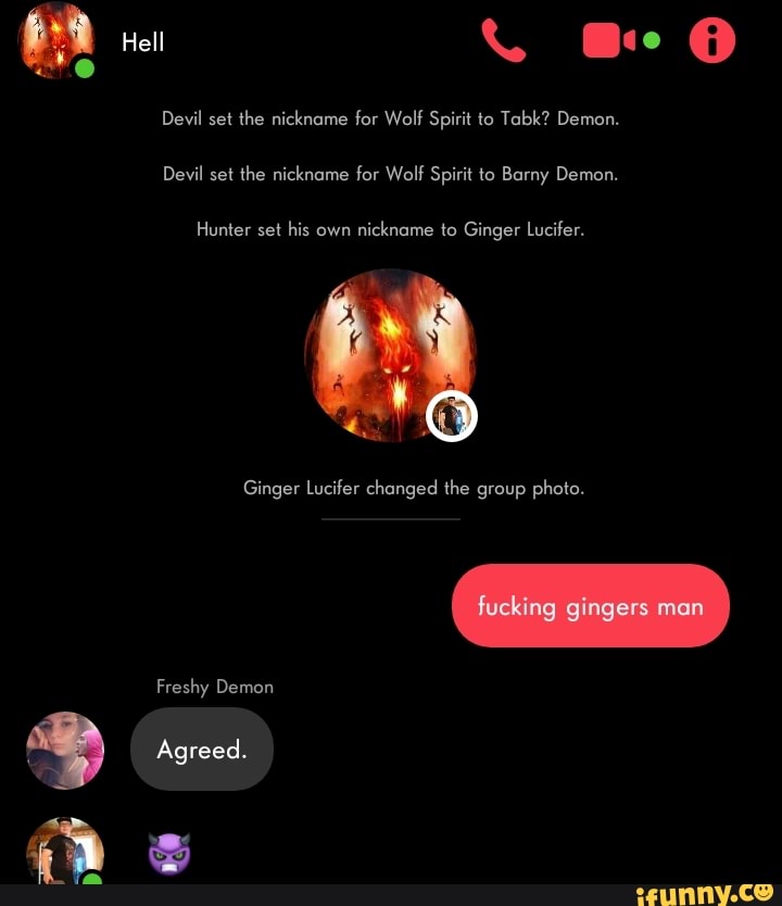 Lucifer changed the phm. Hunter set his uwn nickname (u Ginger Lucifer ...