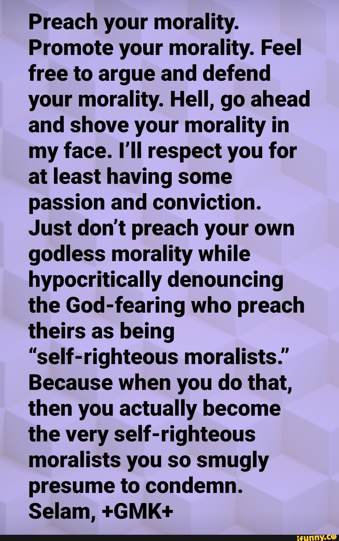 Morality memes. Best Collection of funny Morality pictures on iFunny