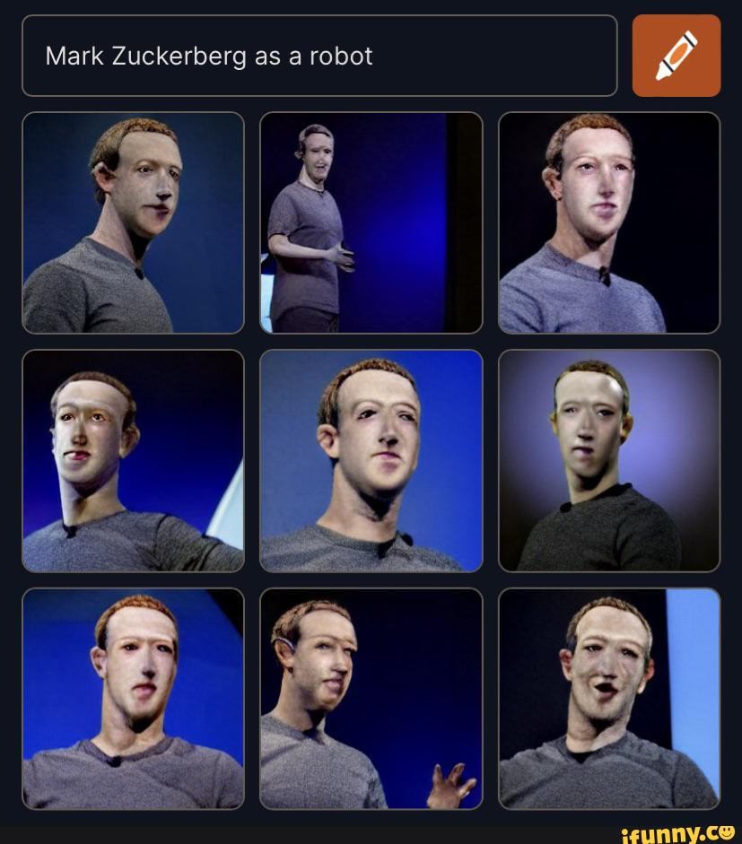 Mark Zuckerberg as a robot - iFunny