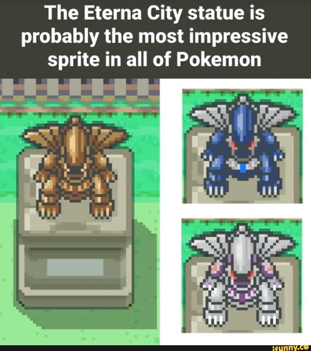 The Eterna City statue is probably the most impressive sprite in all of ...