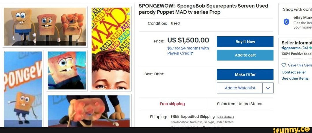 SPONGEWOW! SpongeBob Squarepants Screen Used 'Shop with conf parody ...