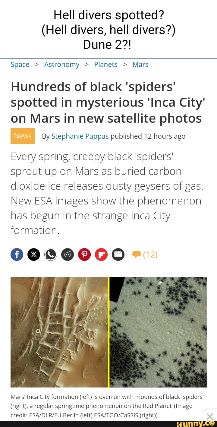 Hell divers spotted? (Hell divers, hell divers?) Dune 2?! Space ...