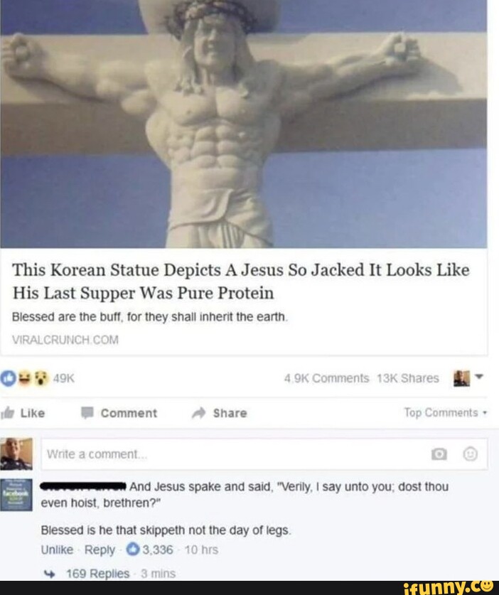 This Korean Statue Depicts A Jesus So Jacked It Looks Like His Last ...