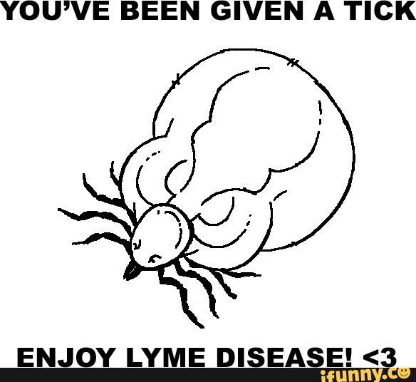 YOU'VE BEEN GIVEN A TICK ENJOY LYME DISEASE!