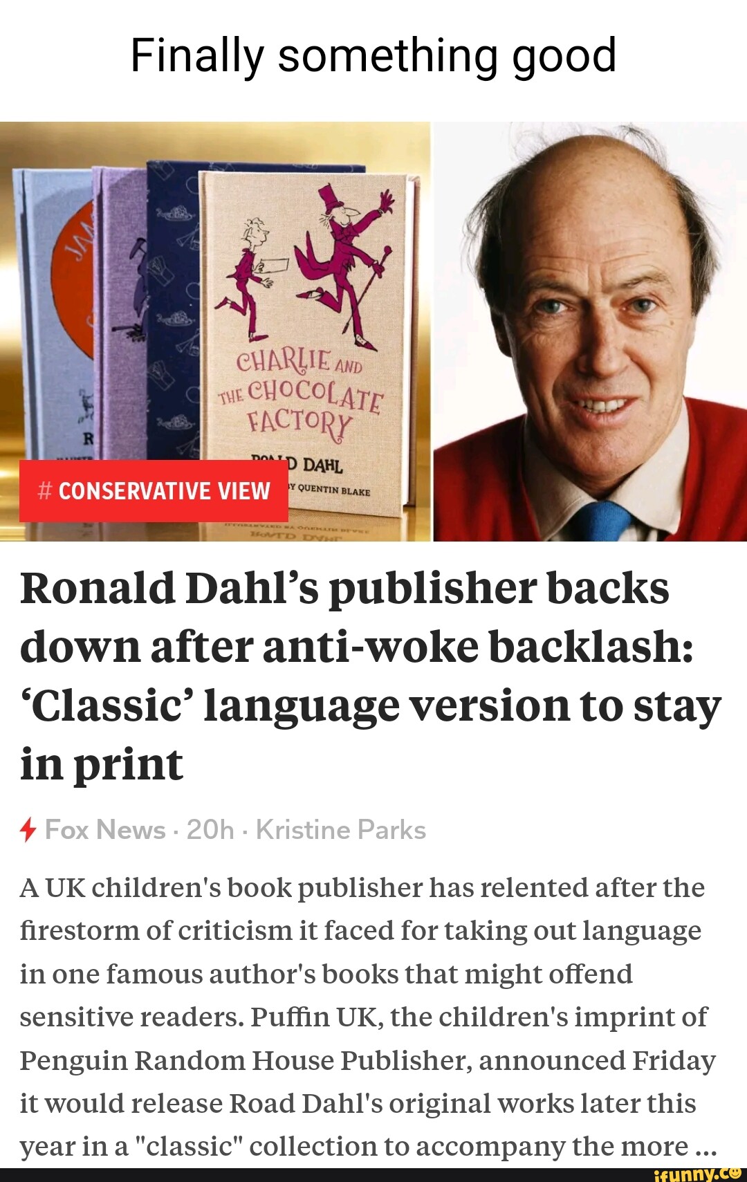 Finally something good CHARLIE CHOCOL FACTORY QUENTIN BLAKE ...