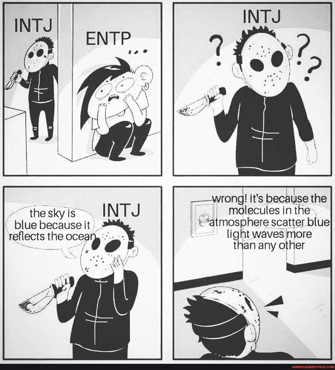 __-_wrong! it's because the the sky is INTJ I molecules in the blue ...