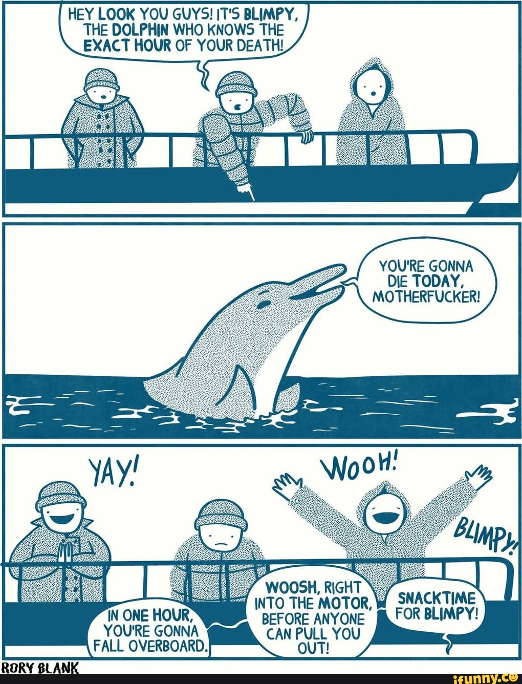 HEY LOOK YOU GUYS! IT'S BLIMPY, THE DOLPHIN WHO KNOWS THE EXACT HOUR OF ...