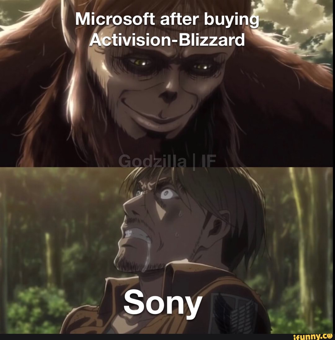 Microsoft after buying Activision-Blizzard Sony - iFunny