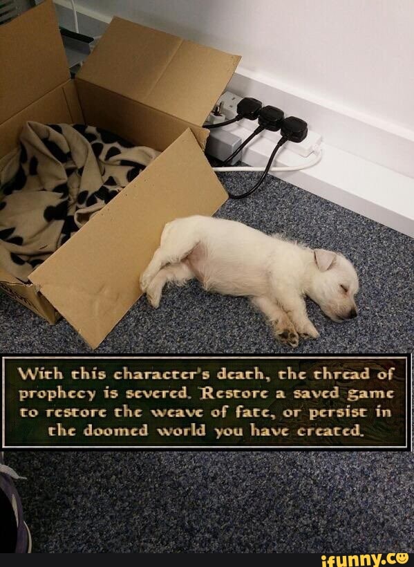 Witch chis character's dearh, the thread of prophecy is severed ...