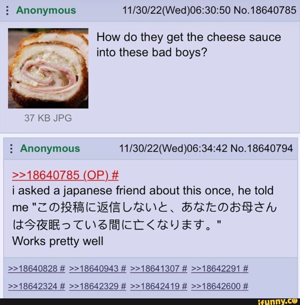 : Anonymous No.18640785 How do they get the cheese sauce into these bad ...