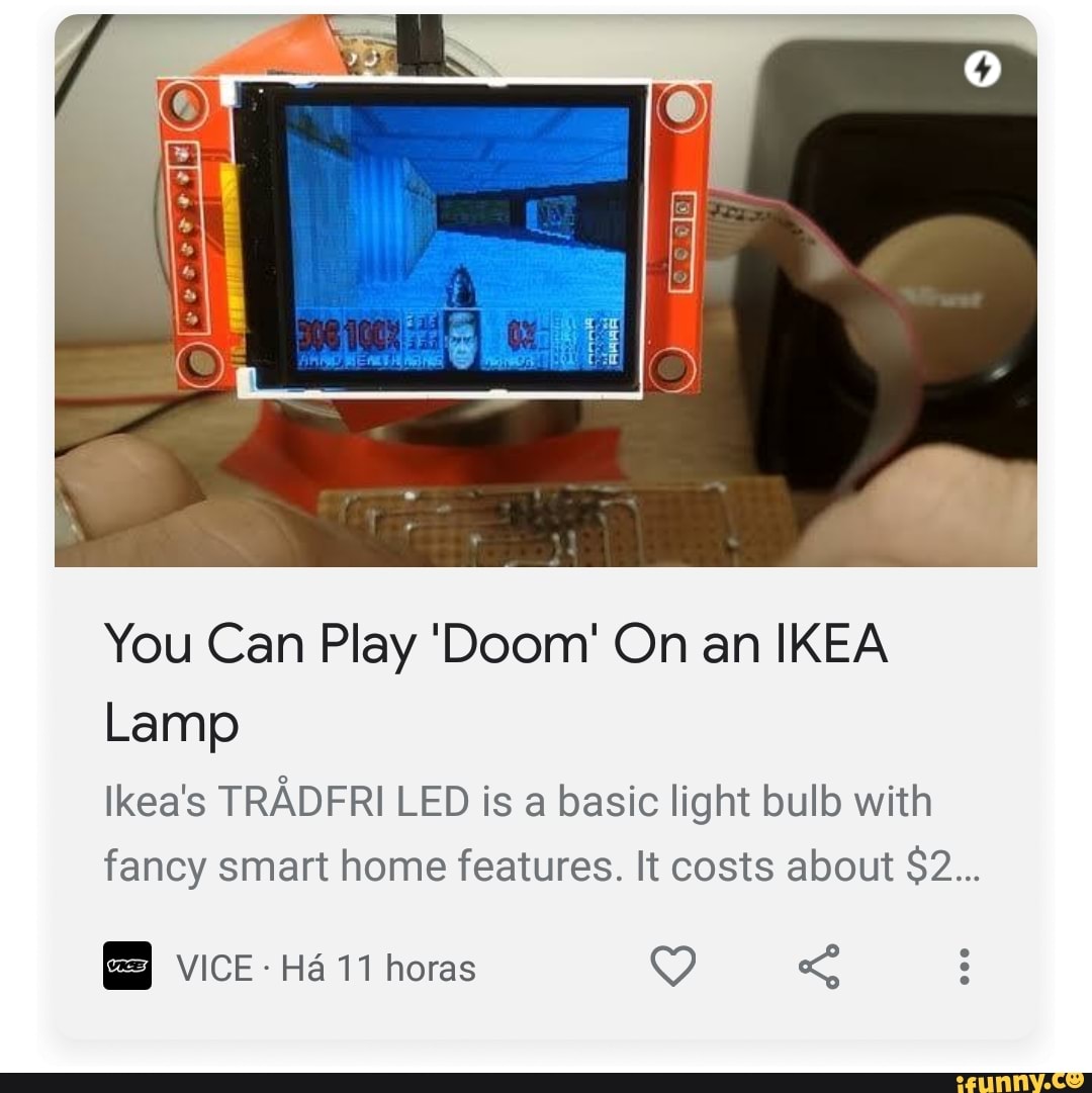 BO You Can Play 'Doom' On an IKEA Lamp Ikea's TRADFRI LED is a basic ...