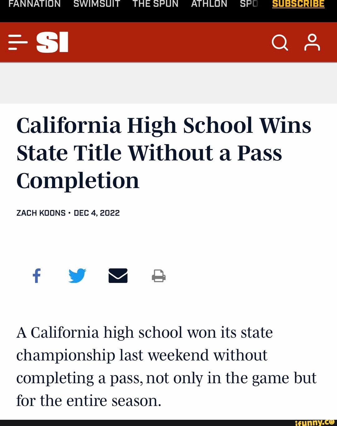 FANNATION SWIMSUIT The SPUN SPO California High School Wins State Title ...