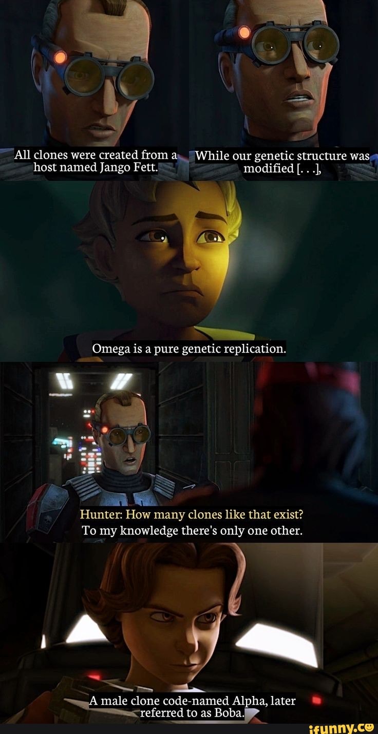 All clones were created from "While our genetic structure was host ...