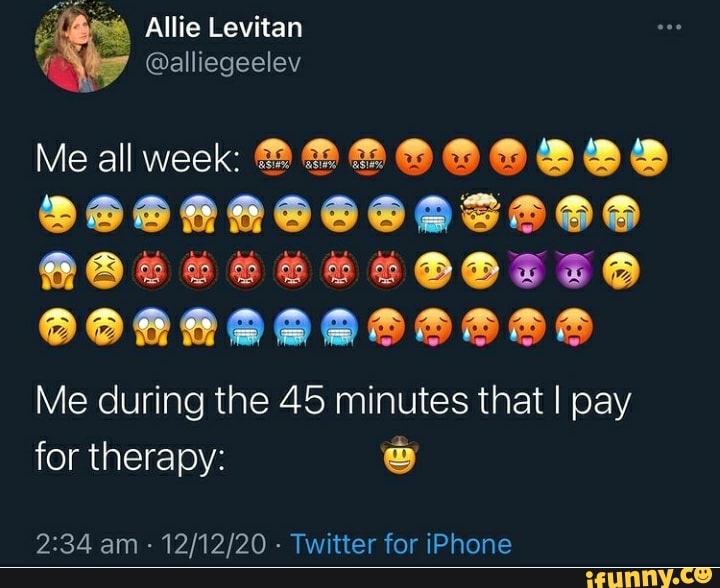 Allie Levitan @alliegeelev Me all week: oe Me during the 45 minutes ...