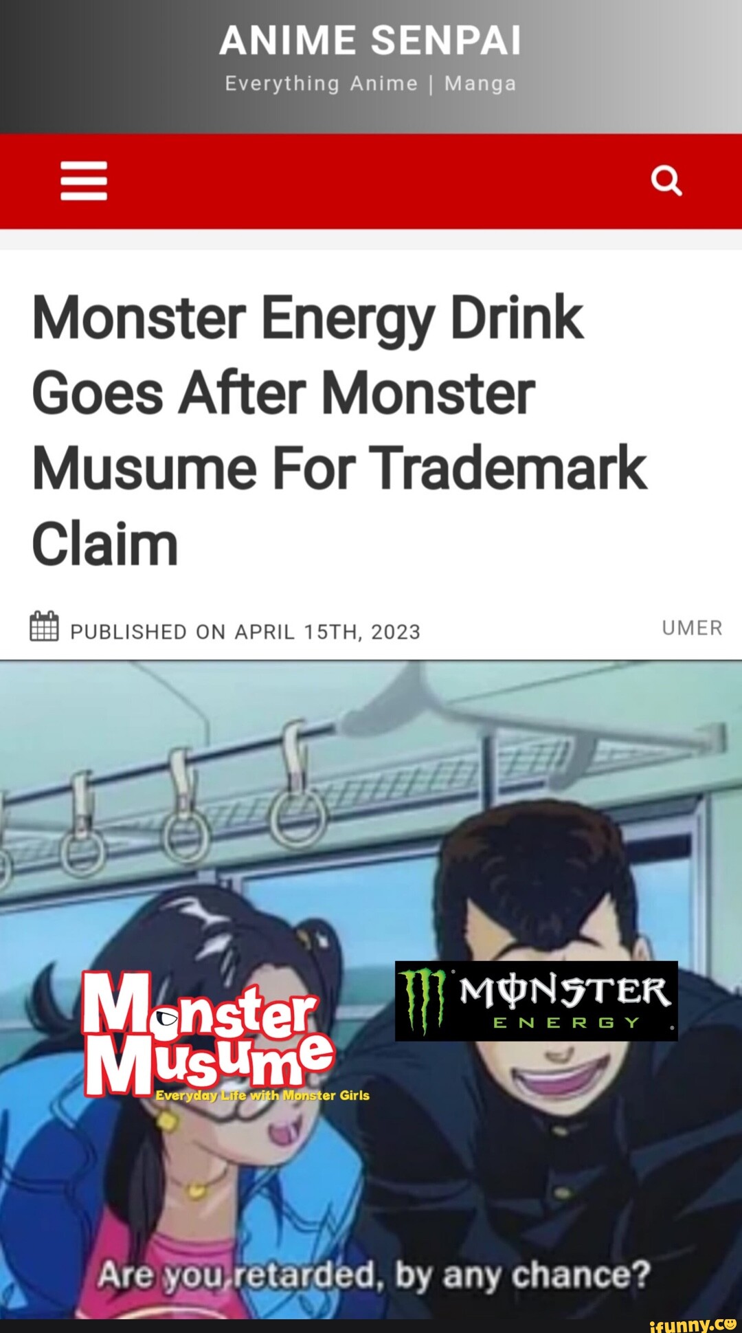 ANIME SEN Everything Anime I Manga Monster Energy Drink Goes After ...