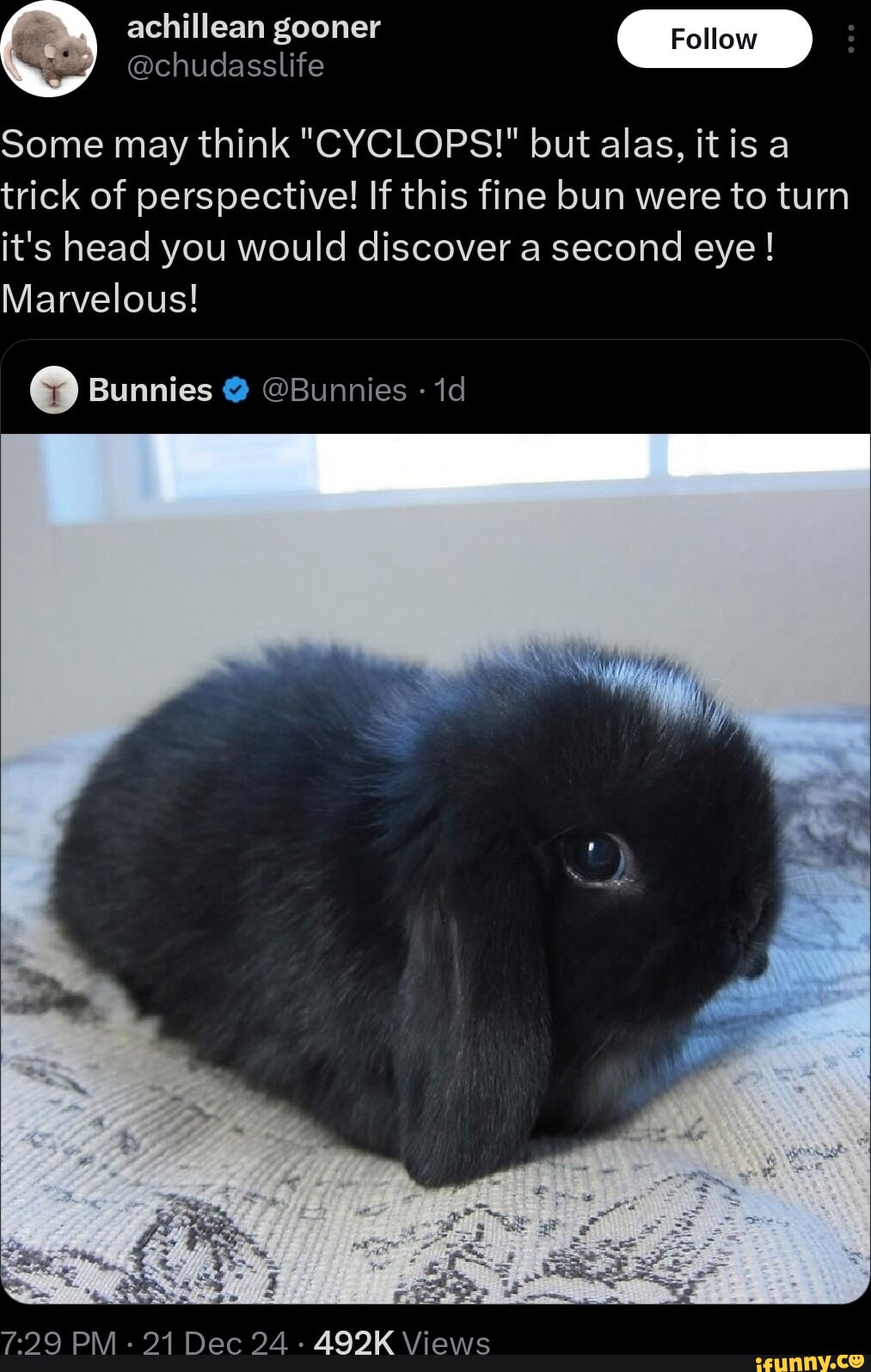 Achillean gooner Foll @chudasslife Some may think "CYCLOPS!" but alas ...