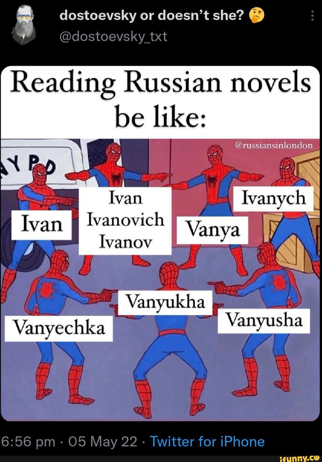 @dostoevsky txt dostoevsky or doesn't she? Reading Russian novels be ...