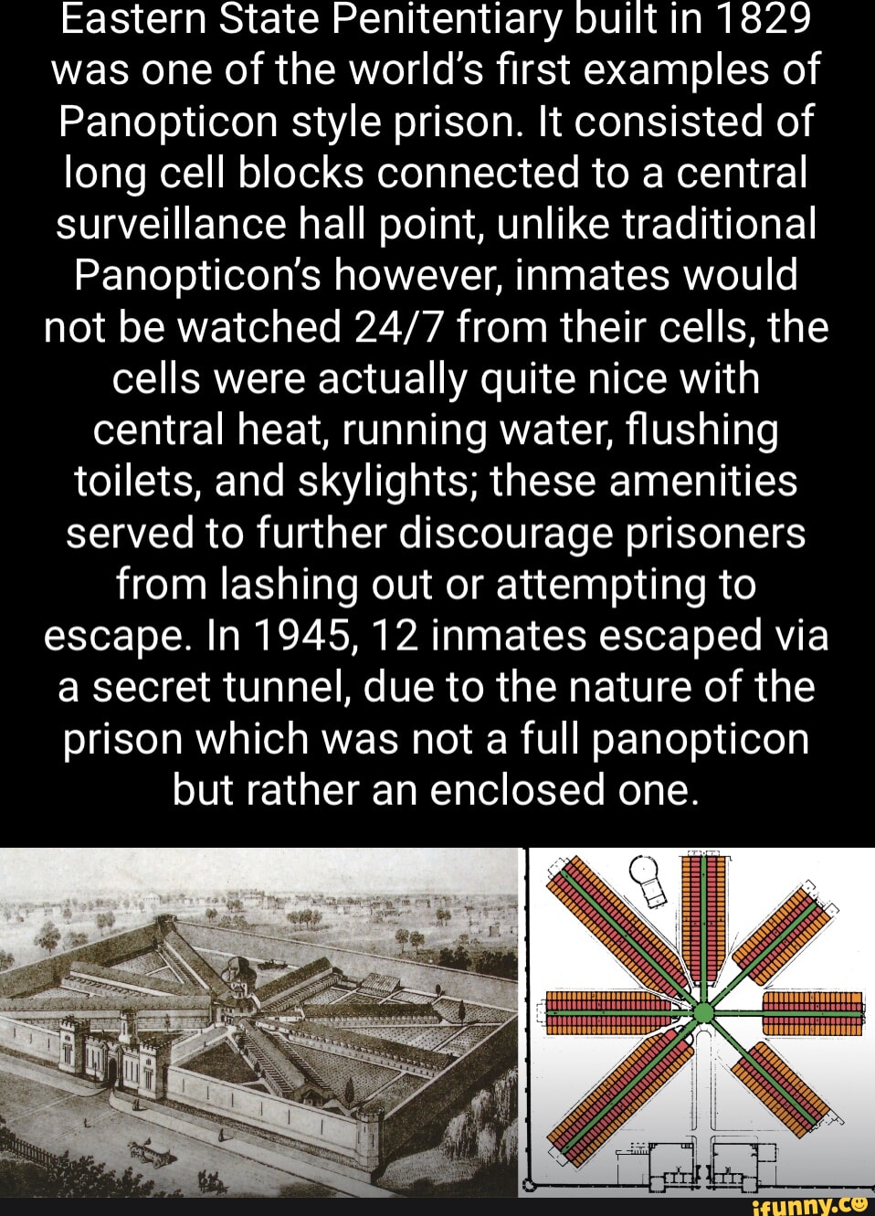 Eastern State Penitentiary built in 1829 was one of the world's first ...