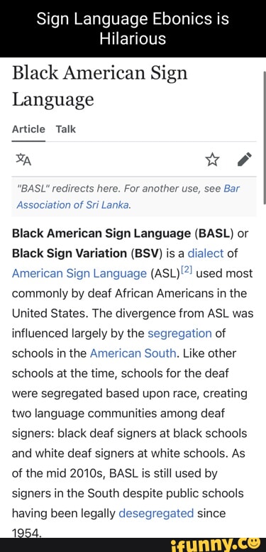 Sign Language Ebonics is Hilarious Black American Sign Language Article ...