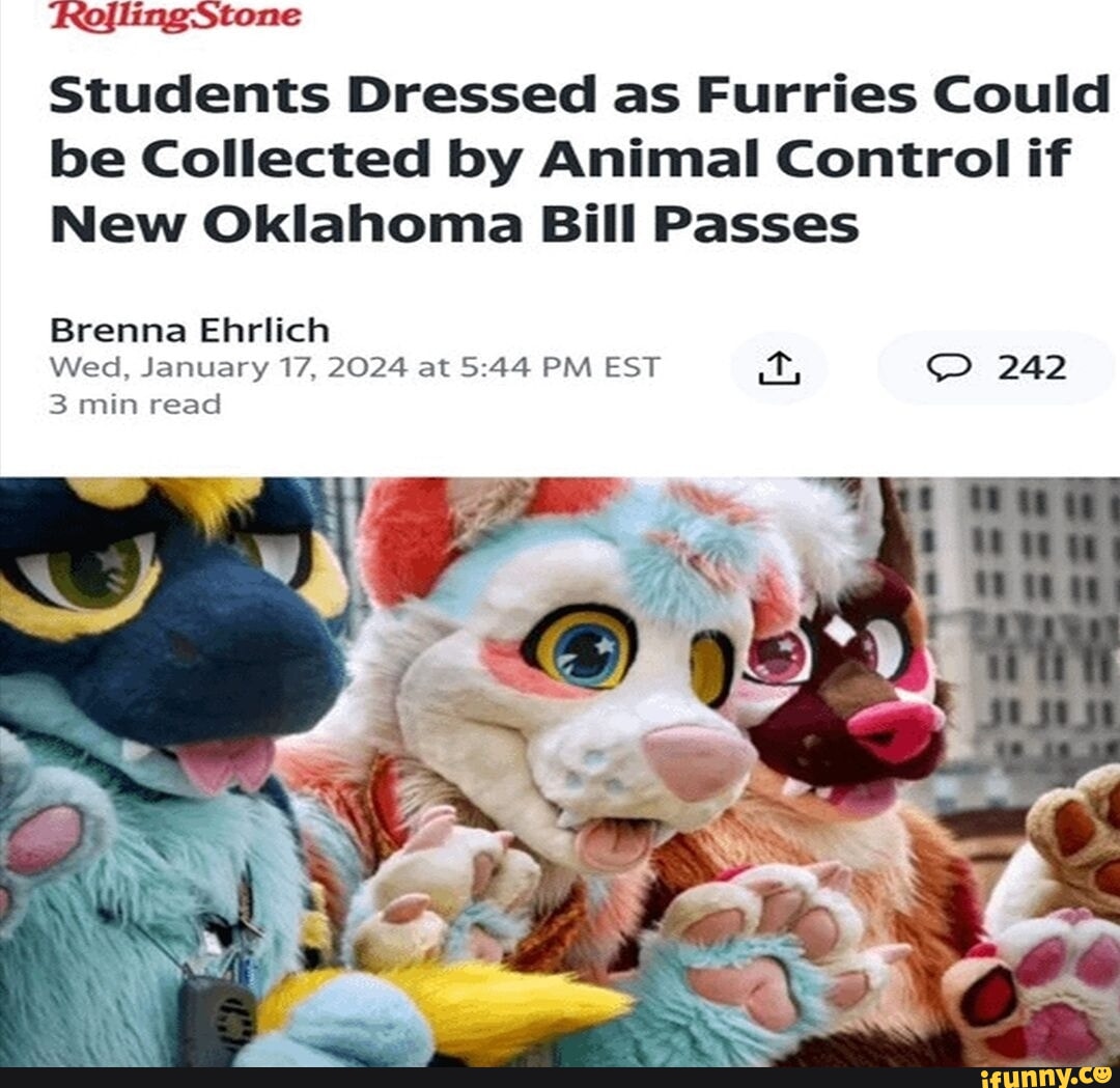 Rojling Stone Students Dressed as Furries Could be Collected by Animal Control if New Oklahoma ...