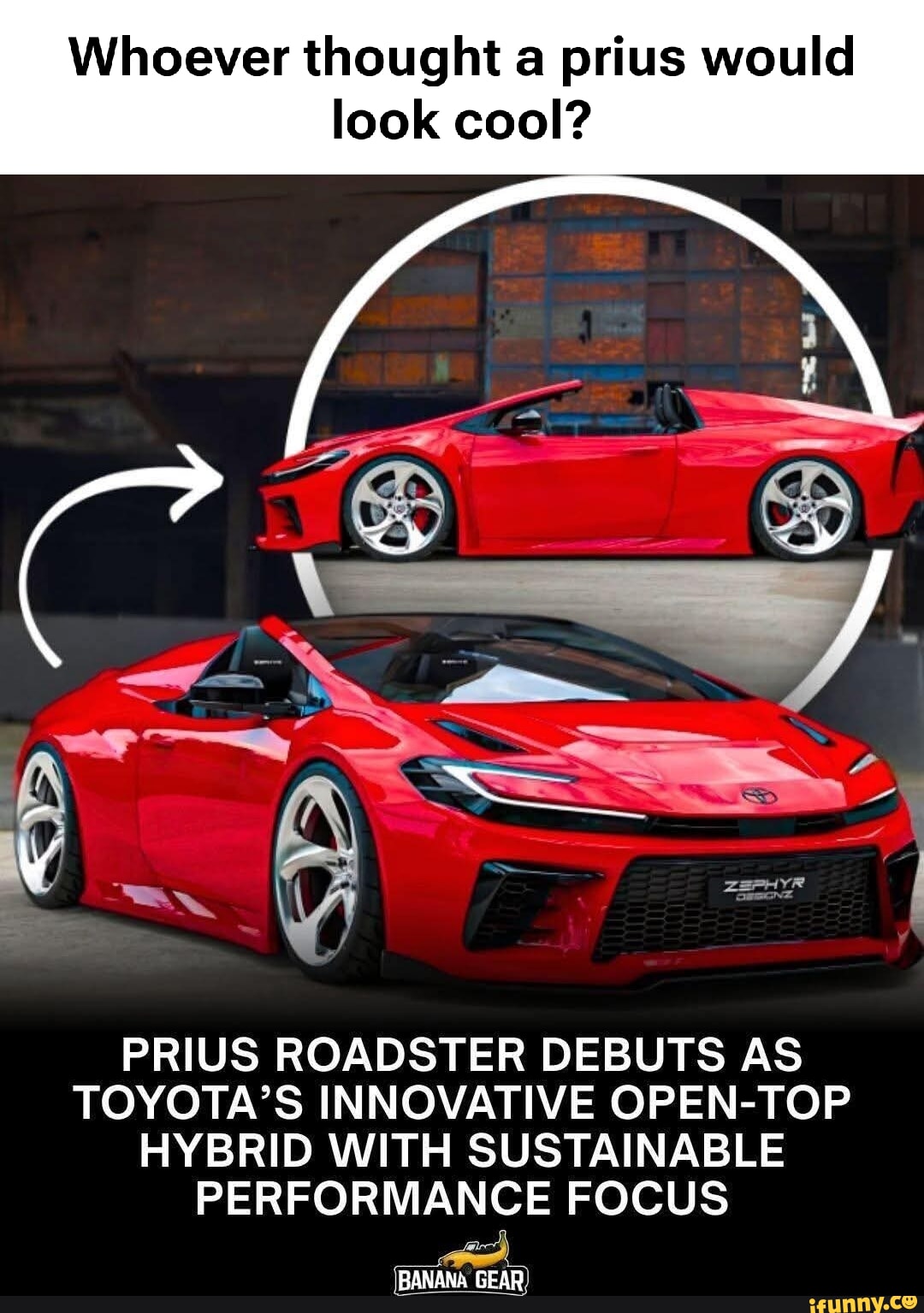 Whoever thought a prius would look cool? PRIUS ROADSTER DEBUTS AS ...