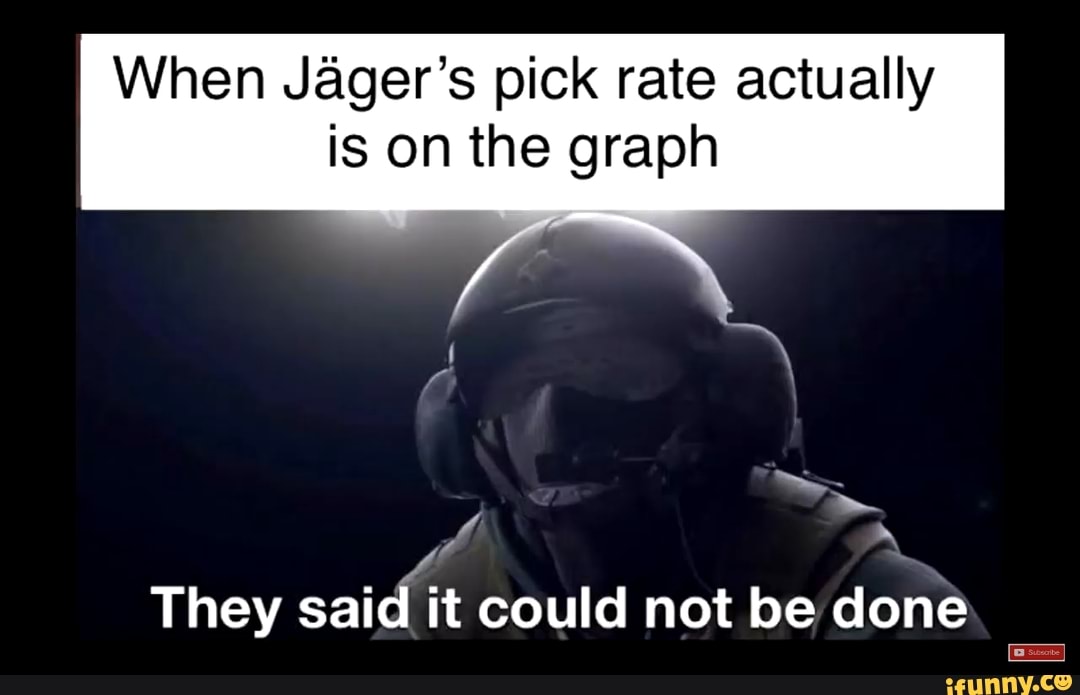 Impossible - When Jager's pick rate actually is on the graph They said ...
