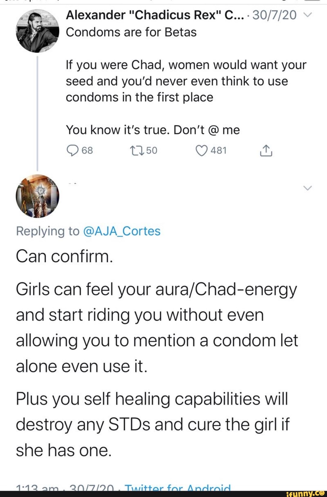 Chadicus memes. Best Collection of funny Chadicus pictures on iFunny
