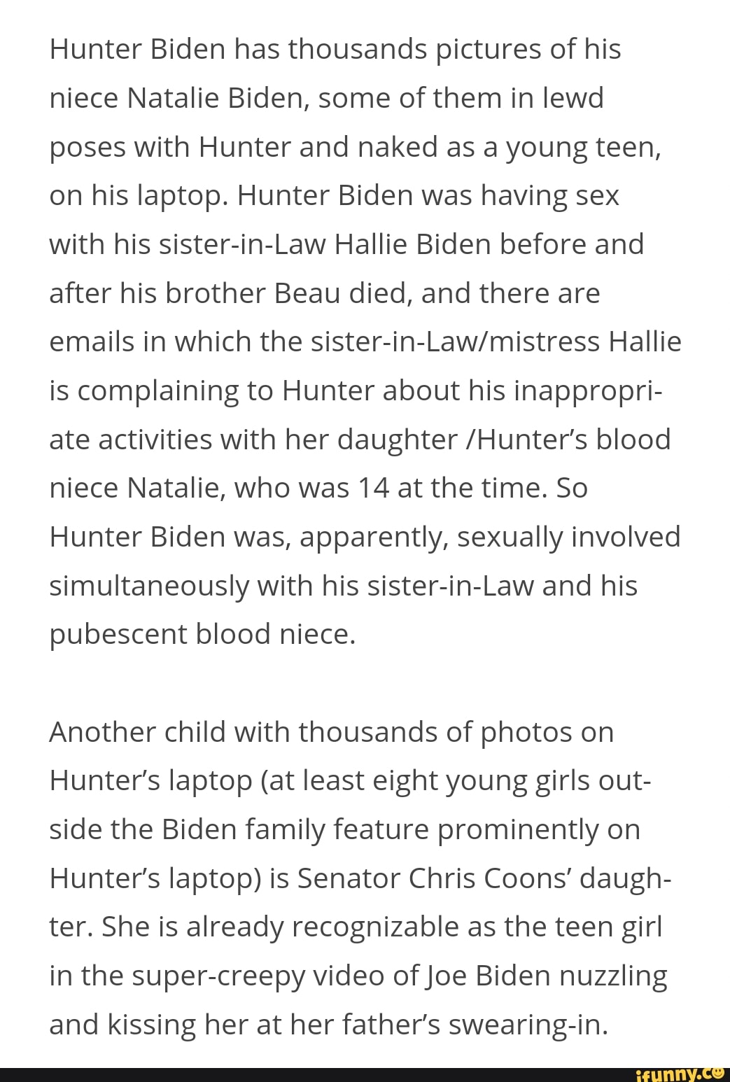 Hunter Biden has thousands pictures of his niece Natalie Biden, some of ...