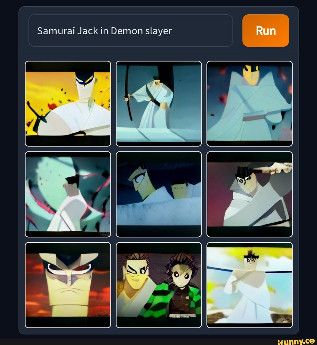 Samurai Jack in Demon slayer Run - iFunny