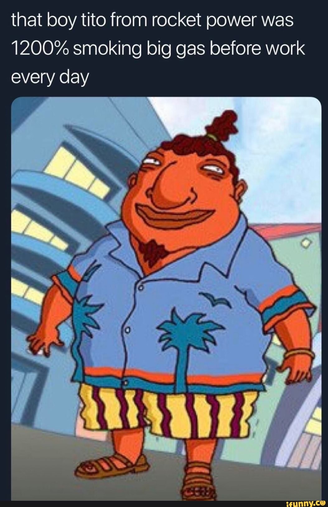 That boy tito from rocket power was 1200% smoking big gas before work ...