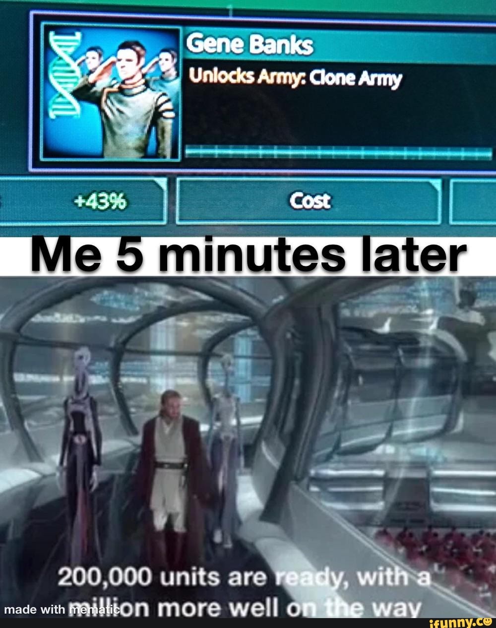 Ene Banks Unlocks Army: Clone Army Cost Me 200,000 units are made with ...