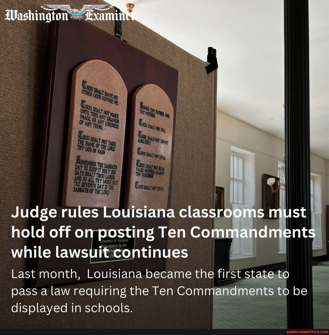 Louisiana‘s new law requiring the Ten Commandments to be displayed in ...
