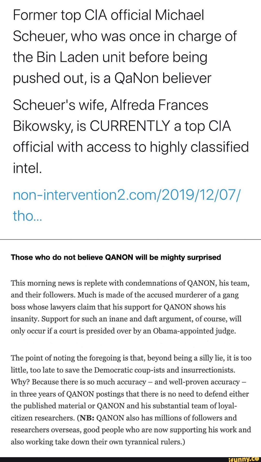 Former top CIA official Michael Scheuer, who was once in charge of the ...