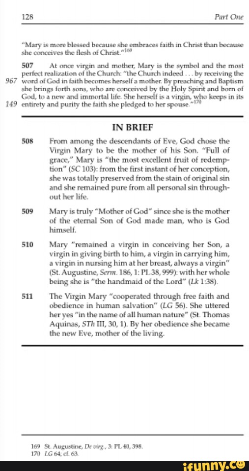 128 Part One "Mary is more blessed because she embraces faith in Christ ...