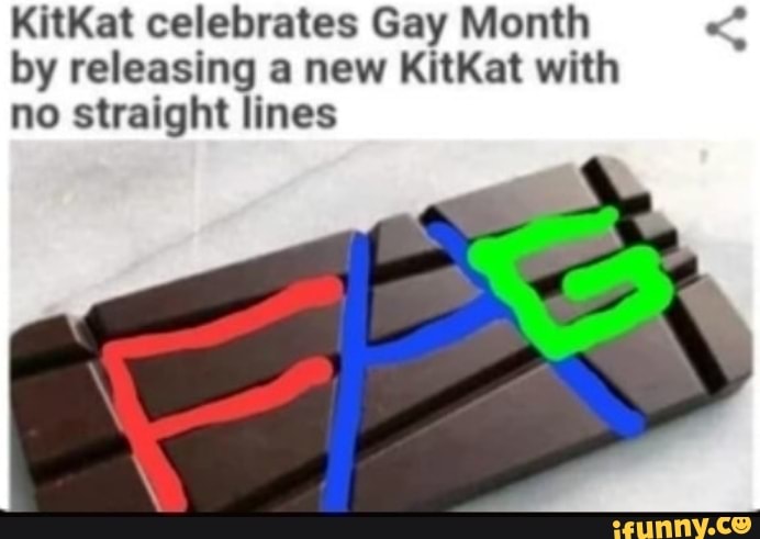 KitKat celebrates Gay Month by releasing a new KitKat with no straight ...