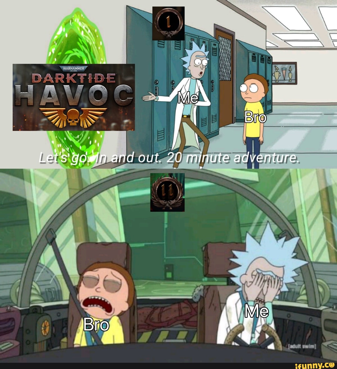 "RZ: ' Bro DARK Let's gowin and out. 20 minute adventure. Me [adult ...