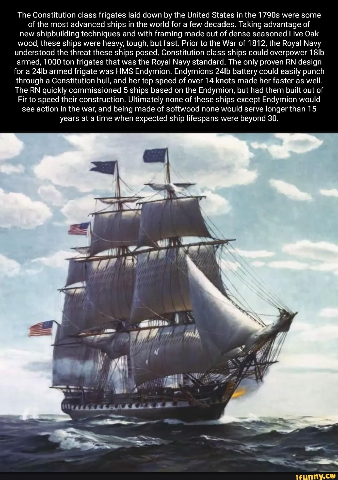 The Constitution class frigates laid down by the United States in the ...