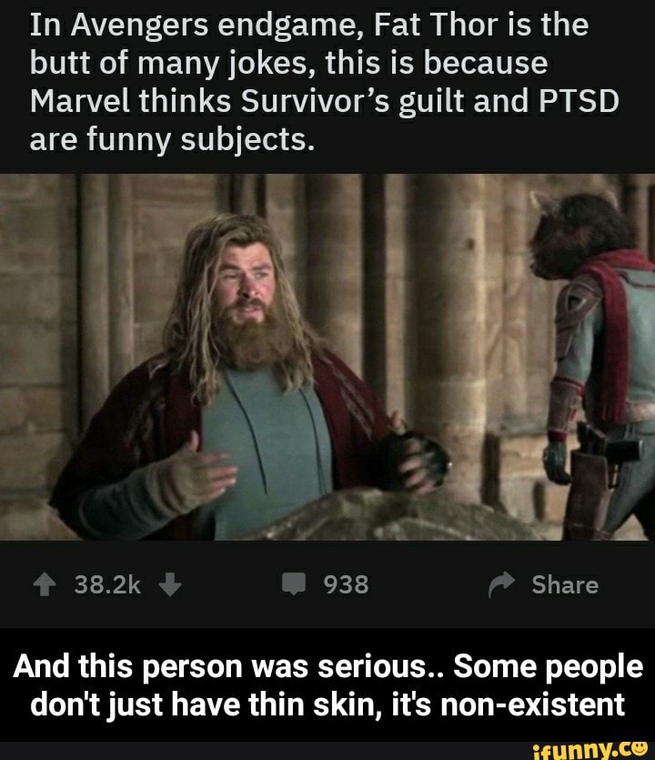 In Avengers endgame, Fat Thor is the butt of many jokes, this is ...