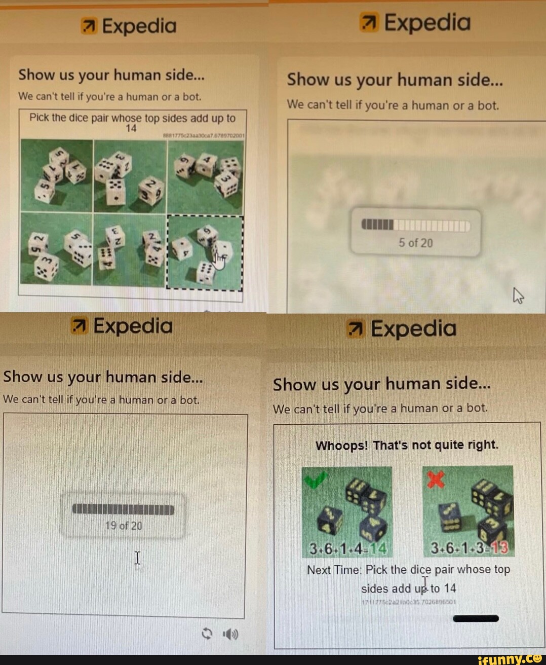 Show us your human side... Show us your human side... We can't tell if ...