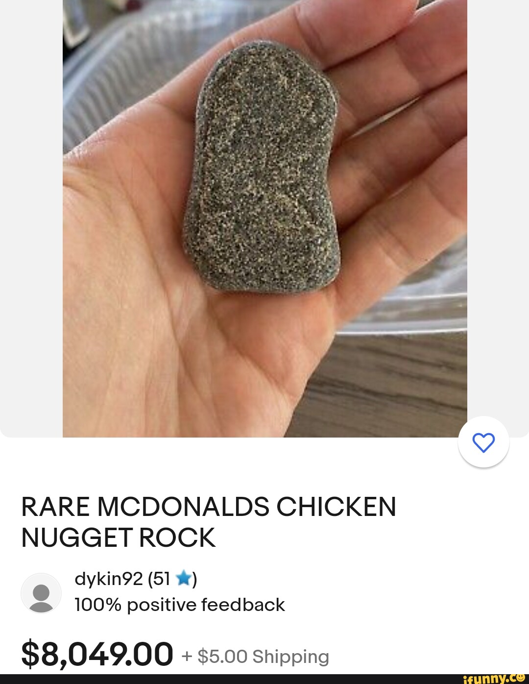 RARE MCDONALDS CHICKEN NUGGET ROCK dykin92 (51 100% positive feedback ...