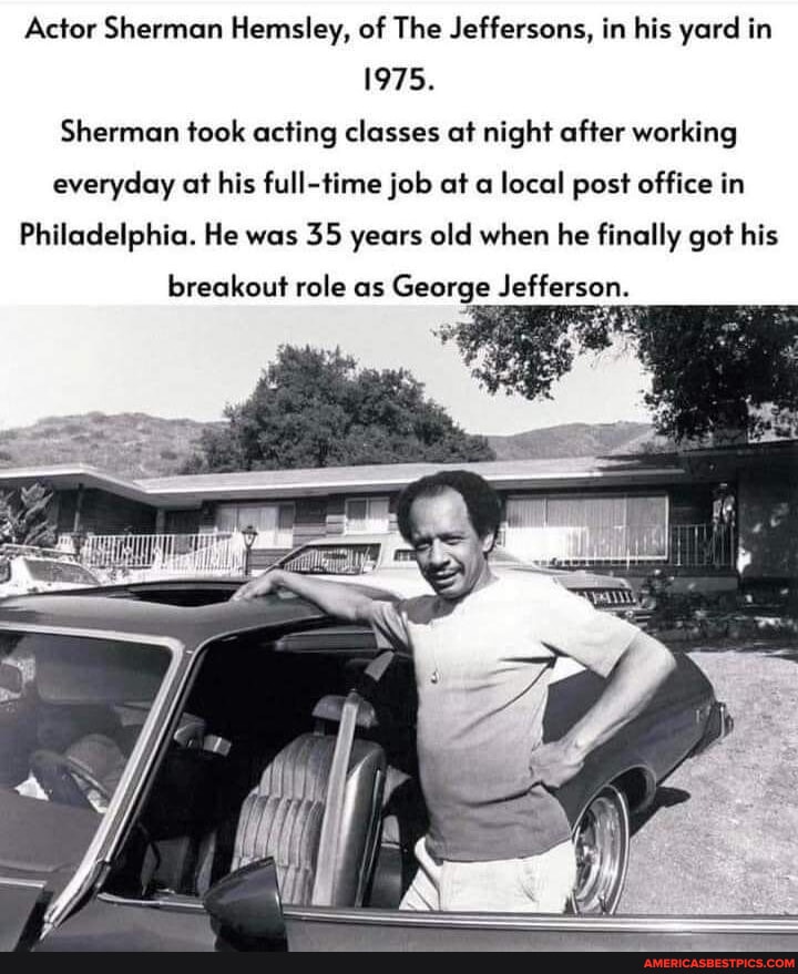 Actor Sherman Hemsley, of The Jeffersons, in his yard in 1975. Sherman ...