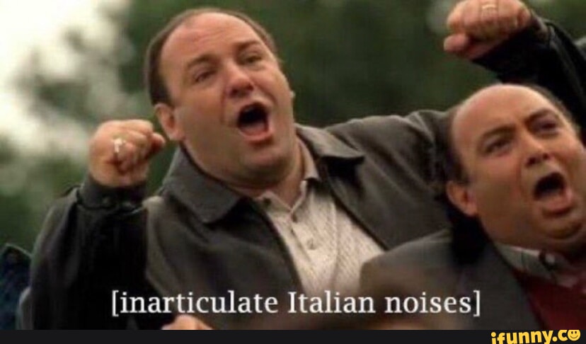 {inarticulate Italian noises] - iFunny