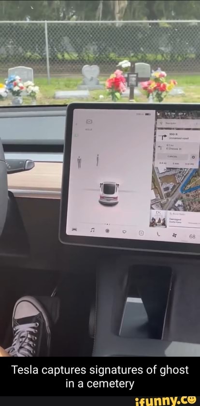 Tesla captures signatures of ghost in a cemetery - iFunny
