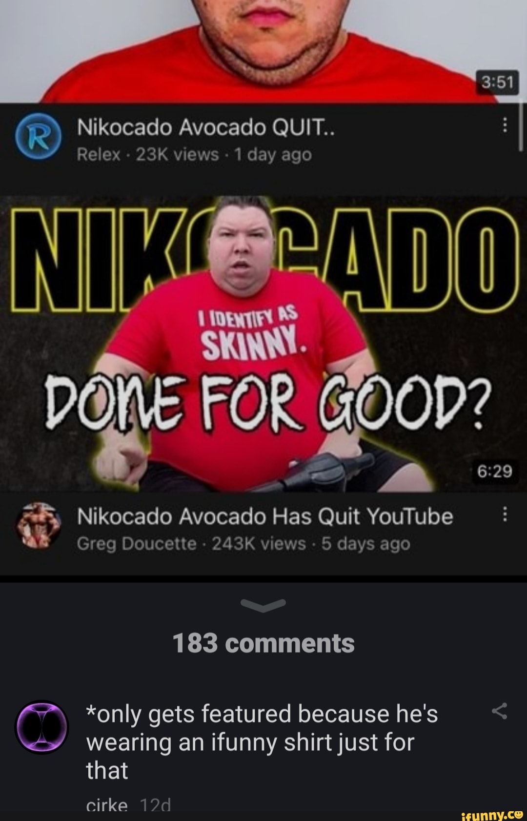 Nikocado Avocado QUIT.. Relex- views 1 day ago FOR I Nikocado Avocado ...