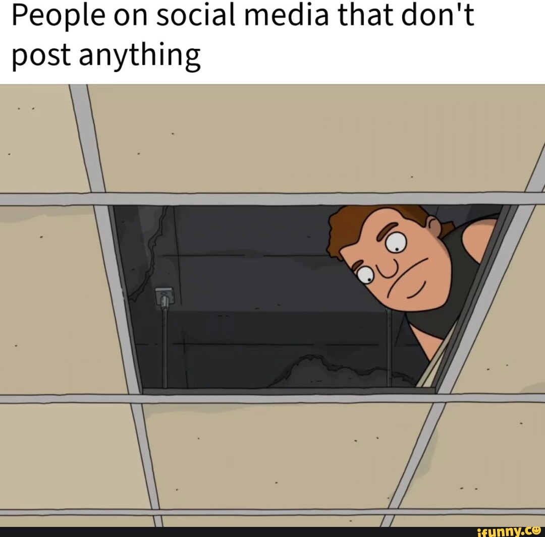 People on social media that don't post anything IL - iFunny