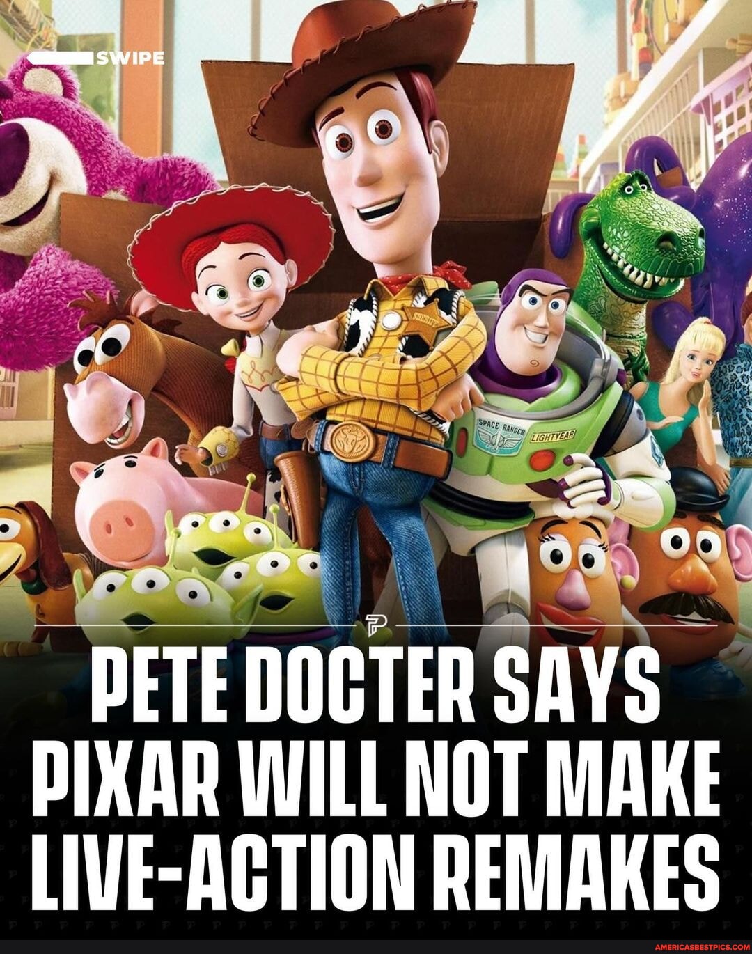 Pete Docter, Pixar’s Chief Creative Officer, emphasizes that Pixar will ...