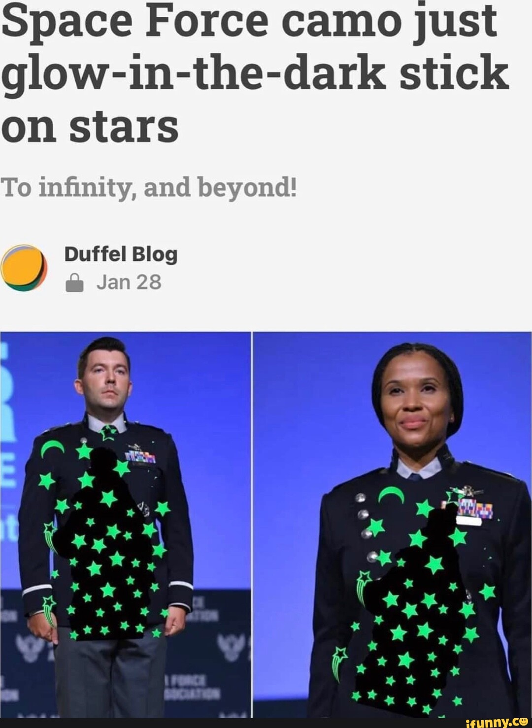 Space Force camo just glow-in-the-dark stick on stars To infinity, and ...